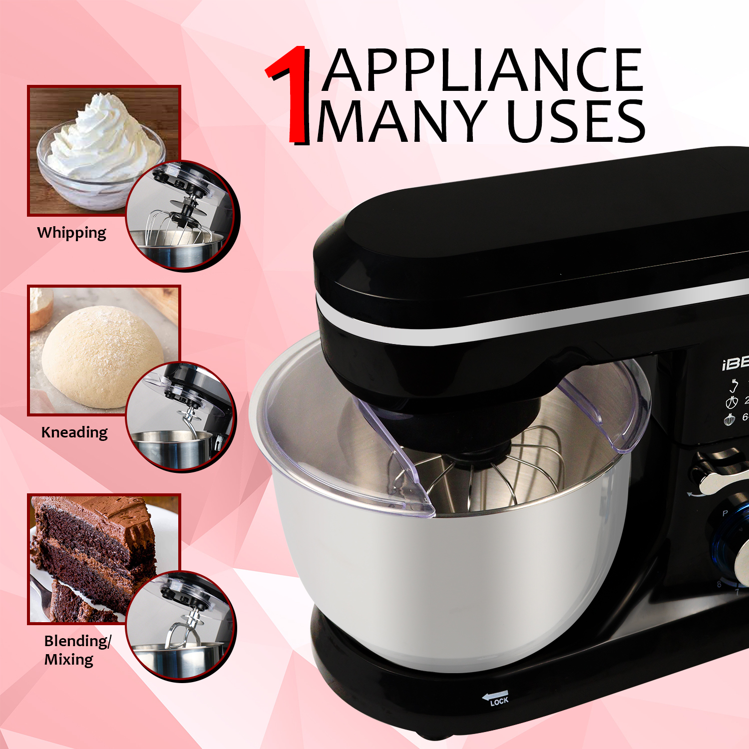 Food Mixers For Baking With Bowl Afra Stand Mixer, 1200W, 5L Stainless ...